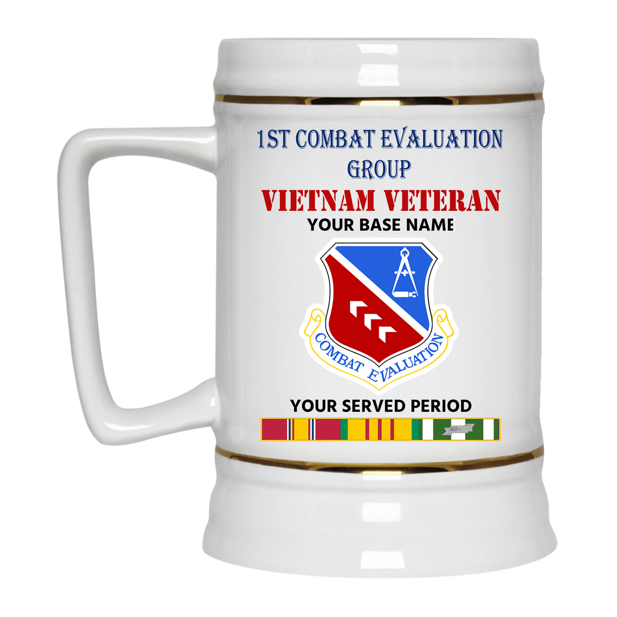 1ST COMBAT EVALUATION GROUP BEER STEIN 22oz GOLD TRIM BEER STEIN – Rotzila