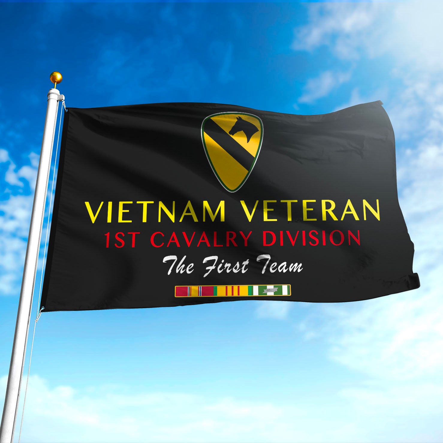 1ST CAVALRY DIVISION FLAG DOUBLE-SIDED PRINTED 30"x40" FLAG – Rotzila