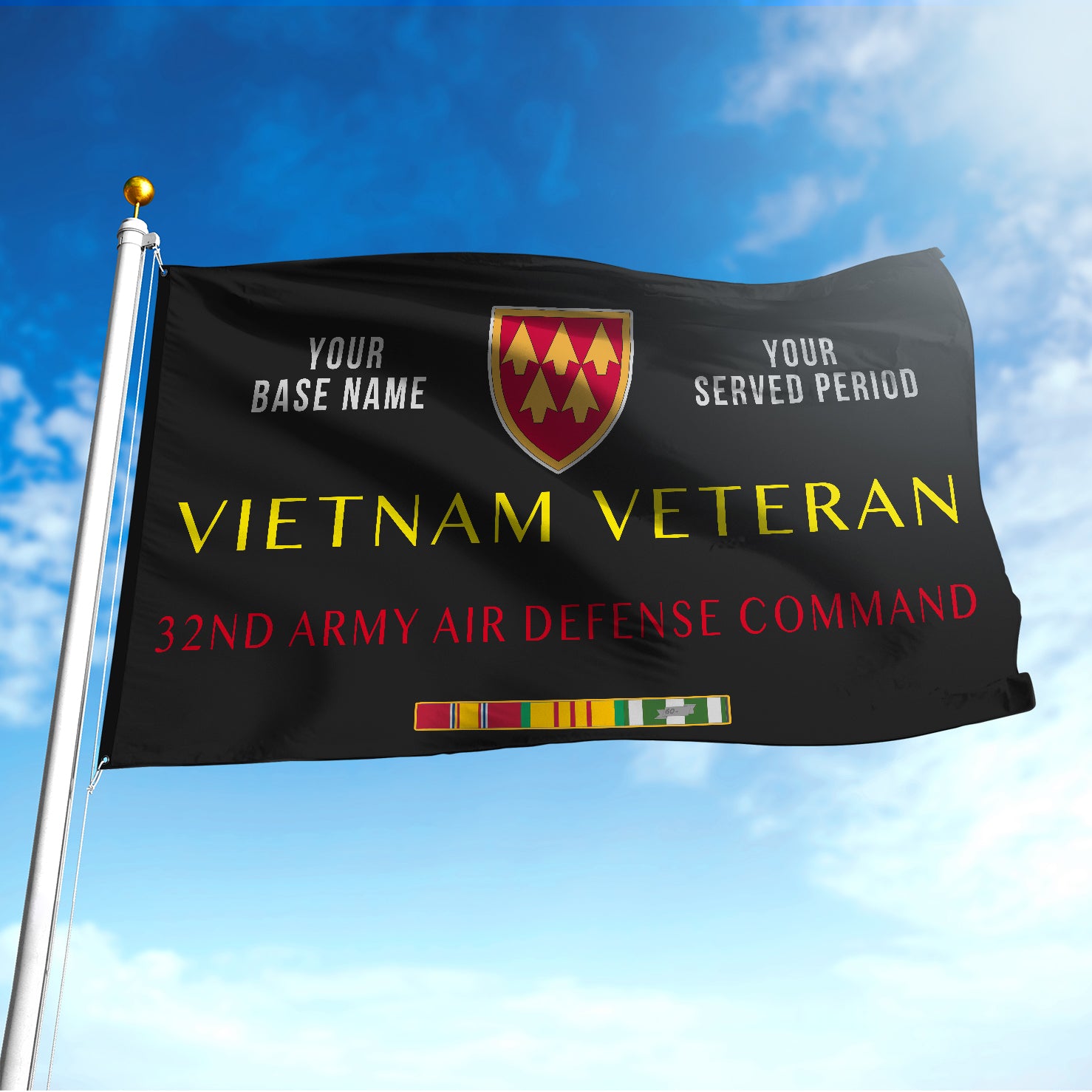 32ND ARMY AIR DEFENSE COMMAND FLAG DOUBLE-SIDED PRINTED 30"x40" FLAG ...