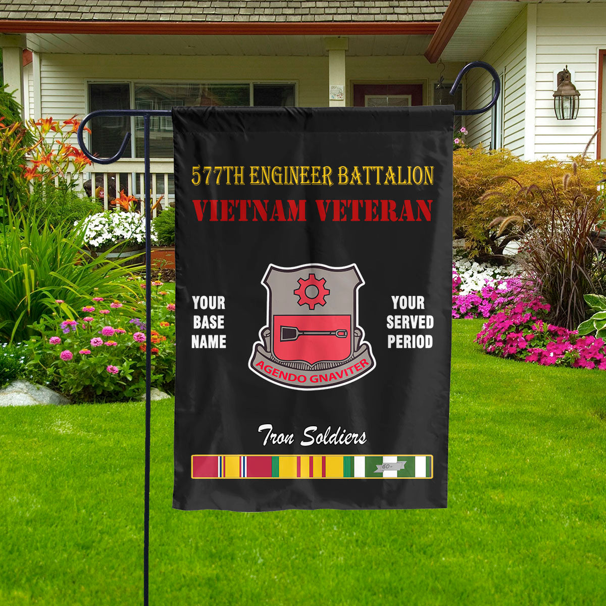 577TH ENGINEER BATTALION - Double Sided 30"x40" Flag – Rotzila