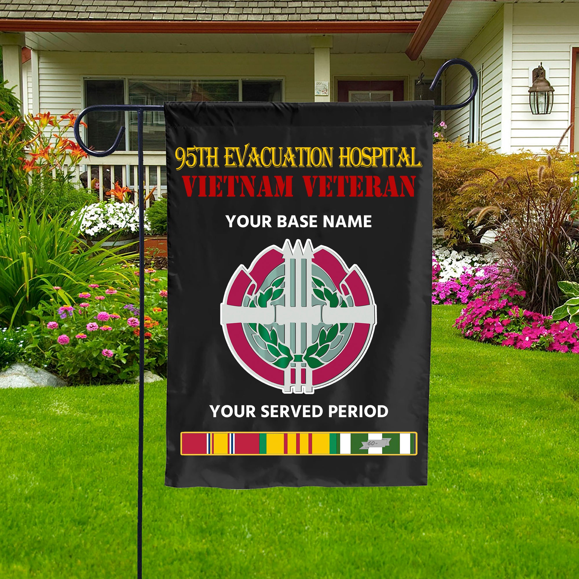 95TH EVACUATION HOSPITAL DOUBLE-SIDED PRINTED 12"x18" GARDEN FLAG – Rotzila