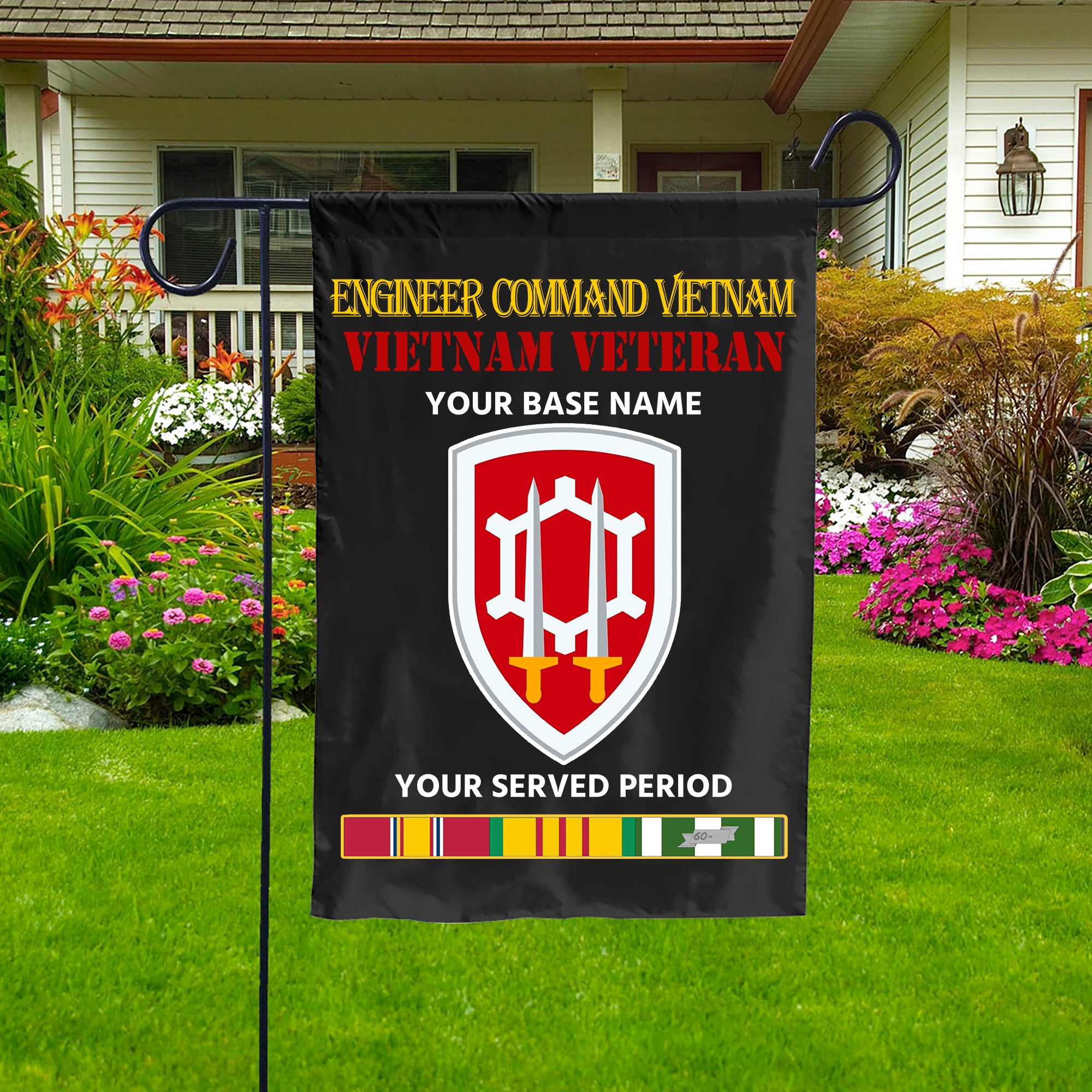 ENGINEER COMMAND VIETNAM DOUBLE-SIDED PRINTED 12"x18" GARDEN FLAG – Rotzila